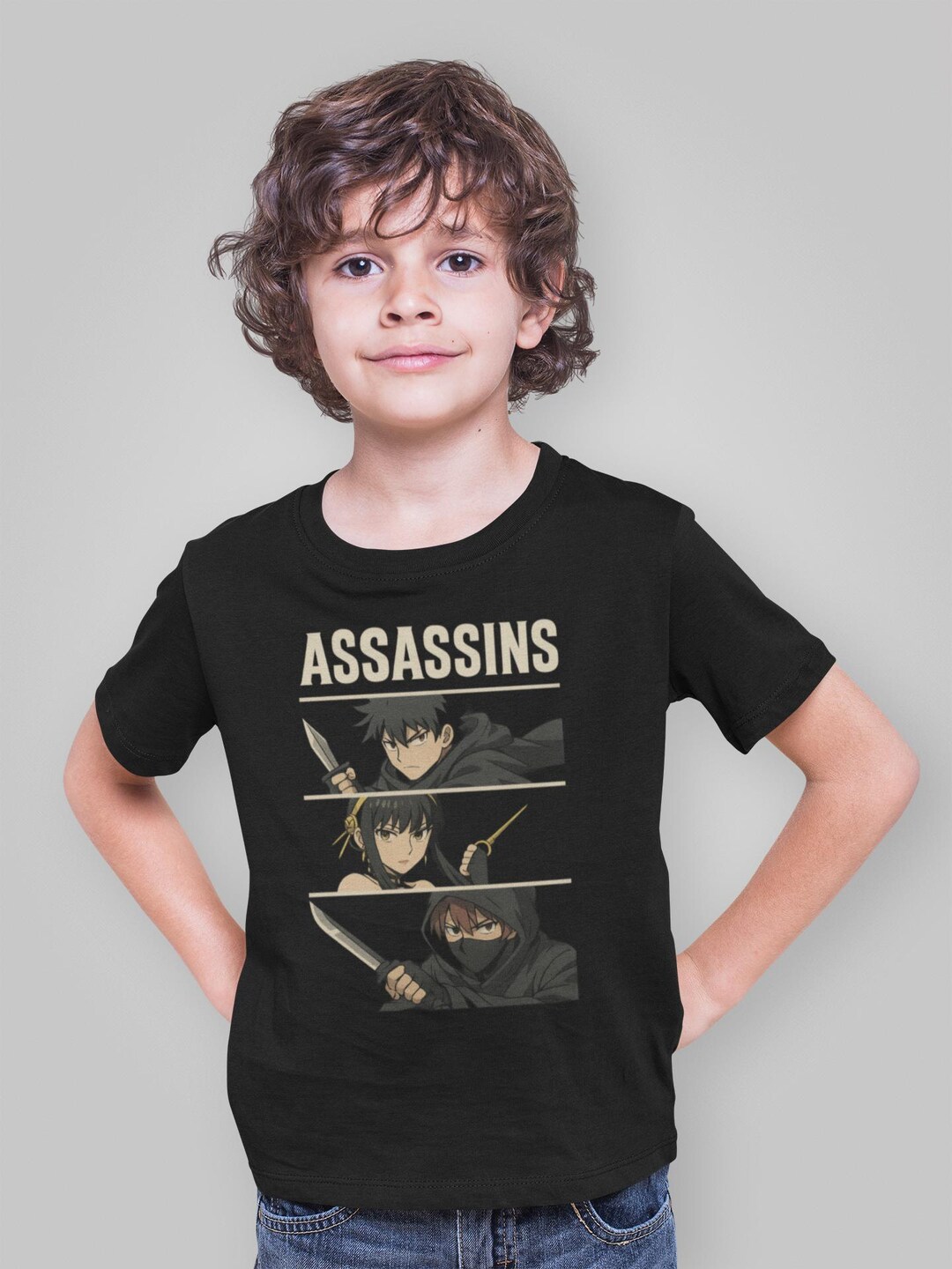 Anime Assassins T-shirt, Kids Manga Spy Family Tee - Etsy