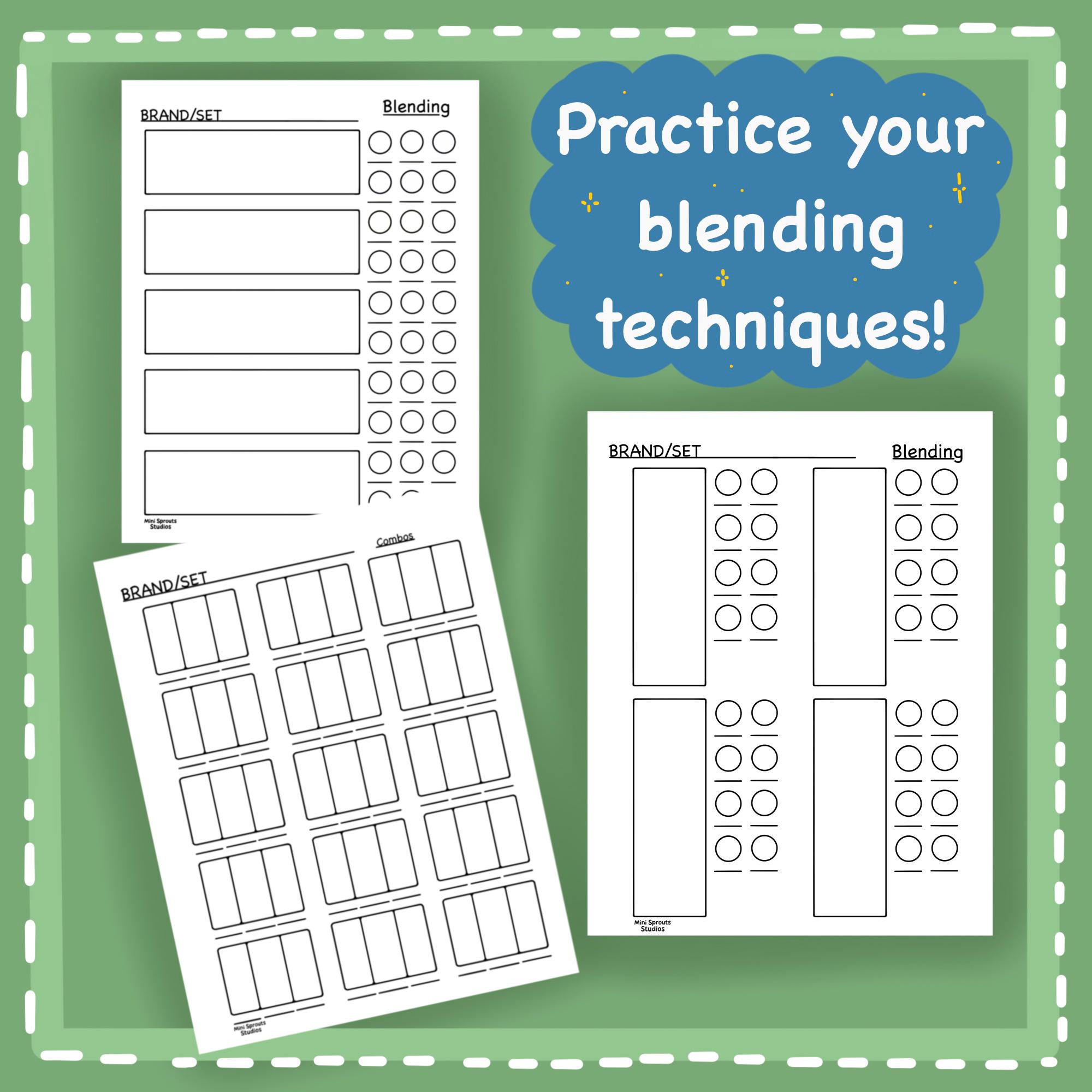 Ultimate Swatch and Blending Sheet Bundle – 11 Printable Art Sheets for ...