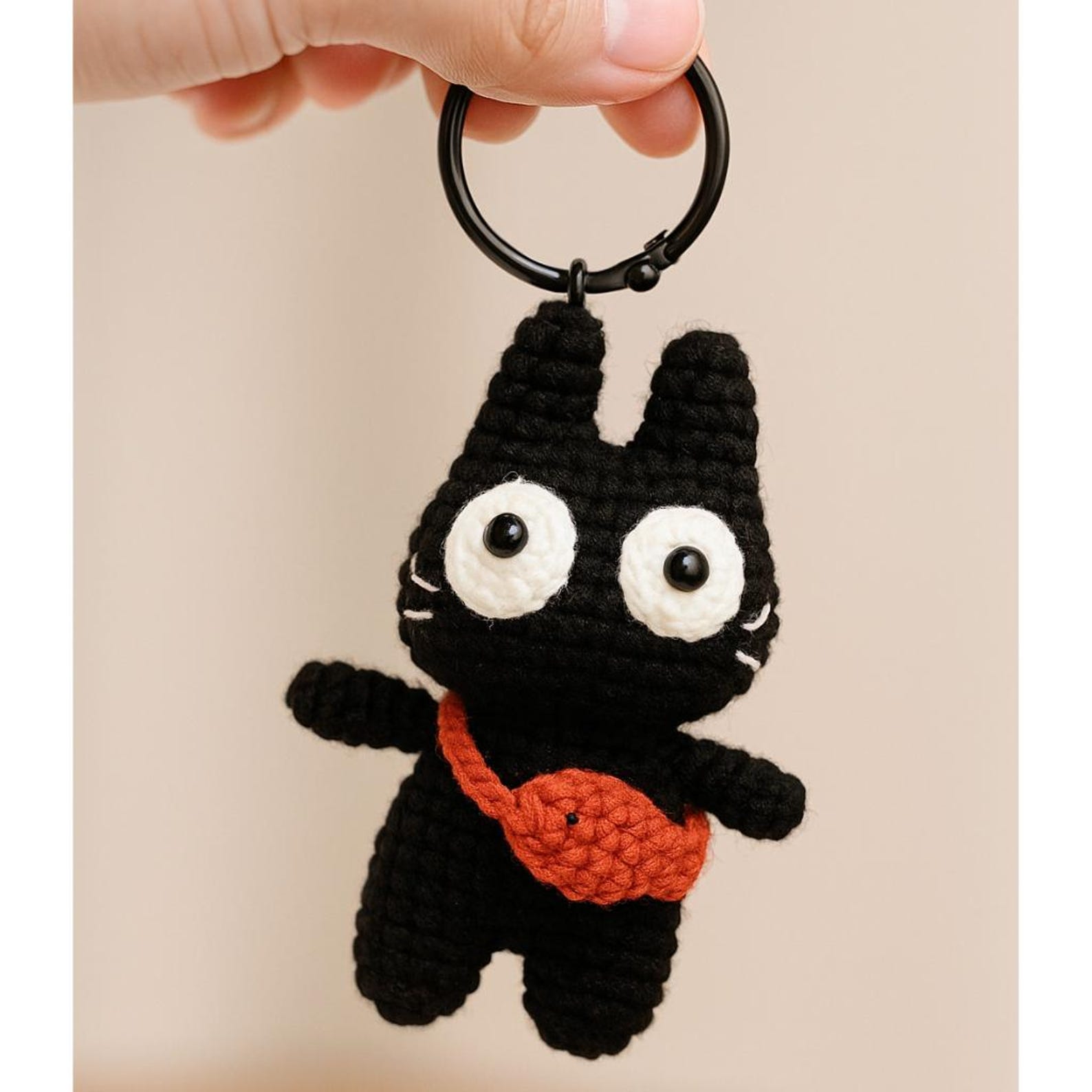 Black Cat Keychain Crochet Pattern: Easy Amigurumi Tutorial (PDF ...