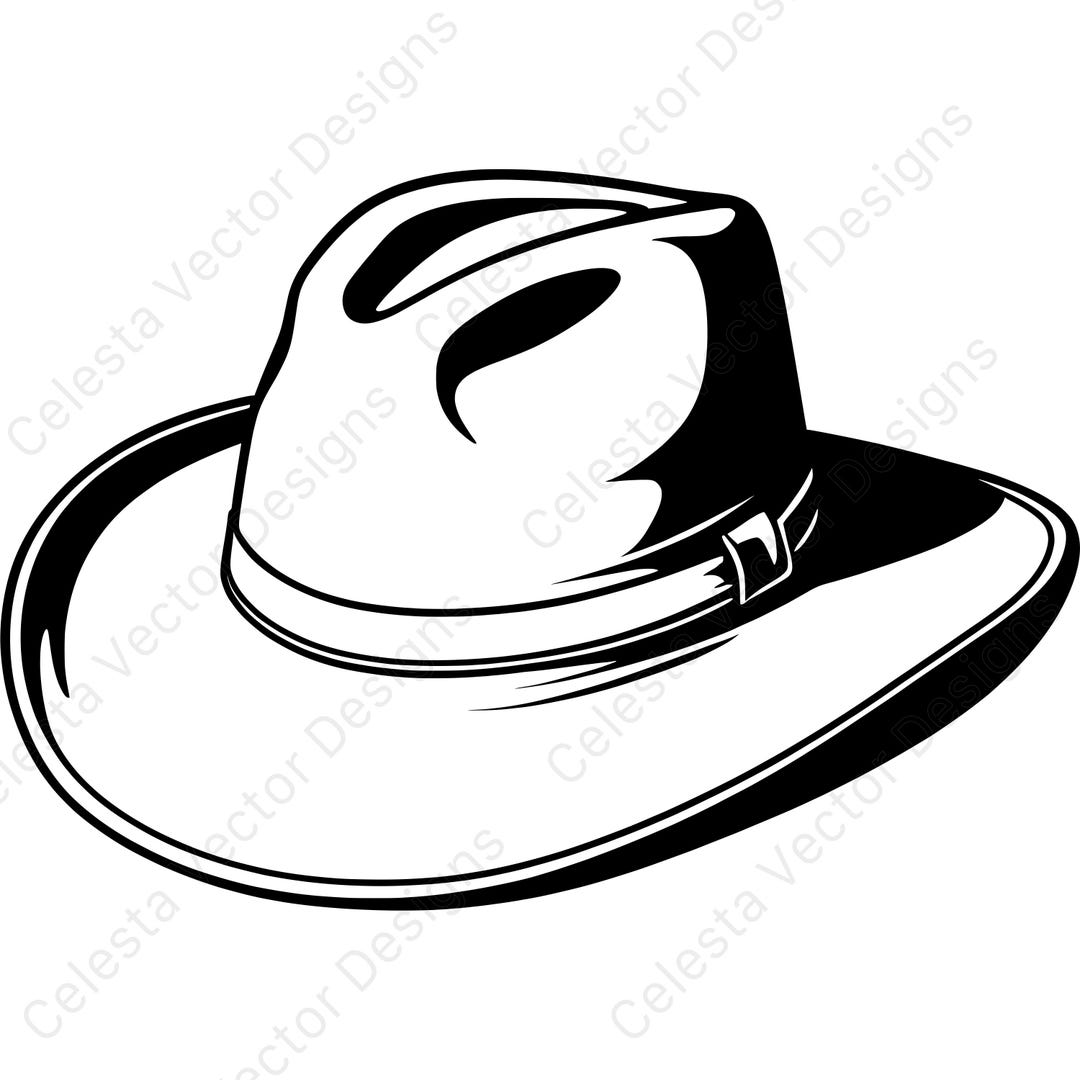 Farmer Hat Vector Clipart Set of 4 Digital Download Svg Png Jpg Pdf Eps ...