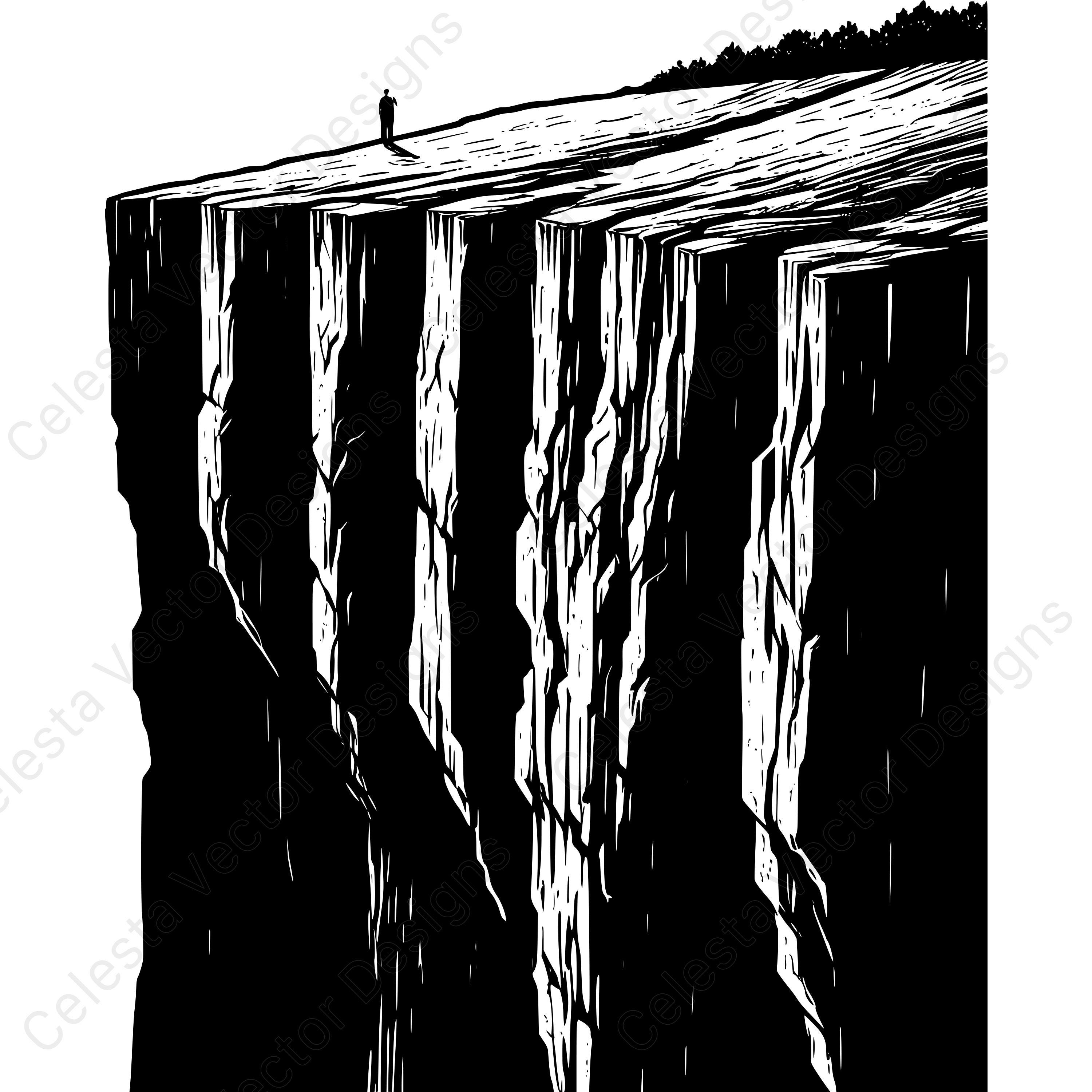 Cliff Edge Vector Clipart Digital Download 4 Images Svg Png Jpg Pdf Eps ...