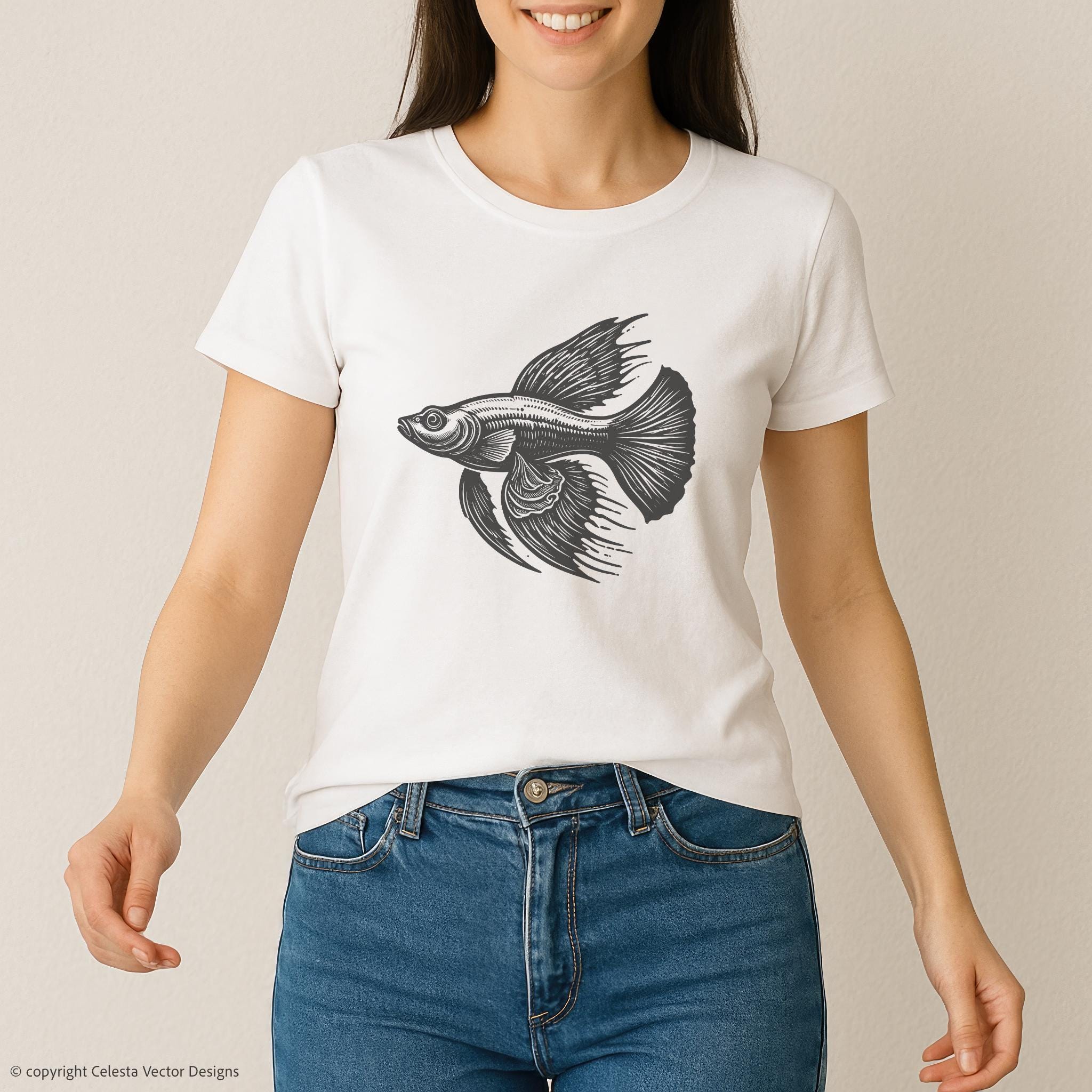 Guppy Fish Vector Clipart Digital Download | 4 Images Svg Png Jpg Pdf ...