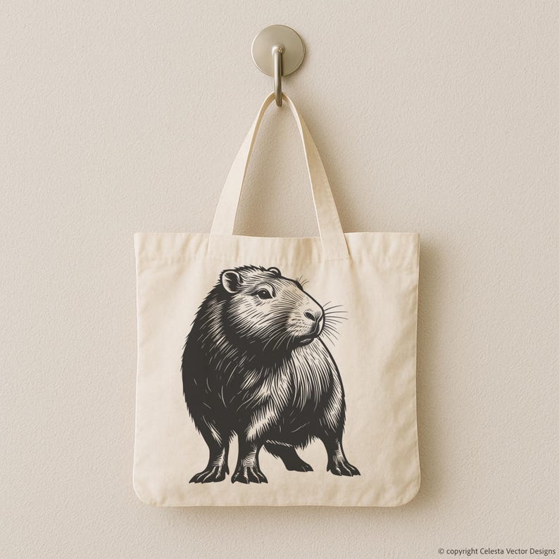 Capybara Portrait Clipart - 4 Digital Download Images Svg Vector for ...