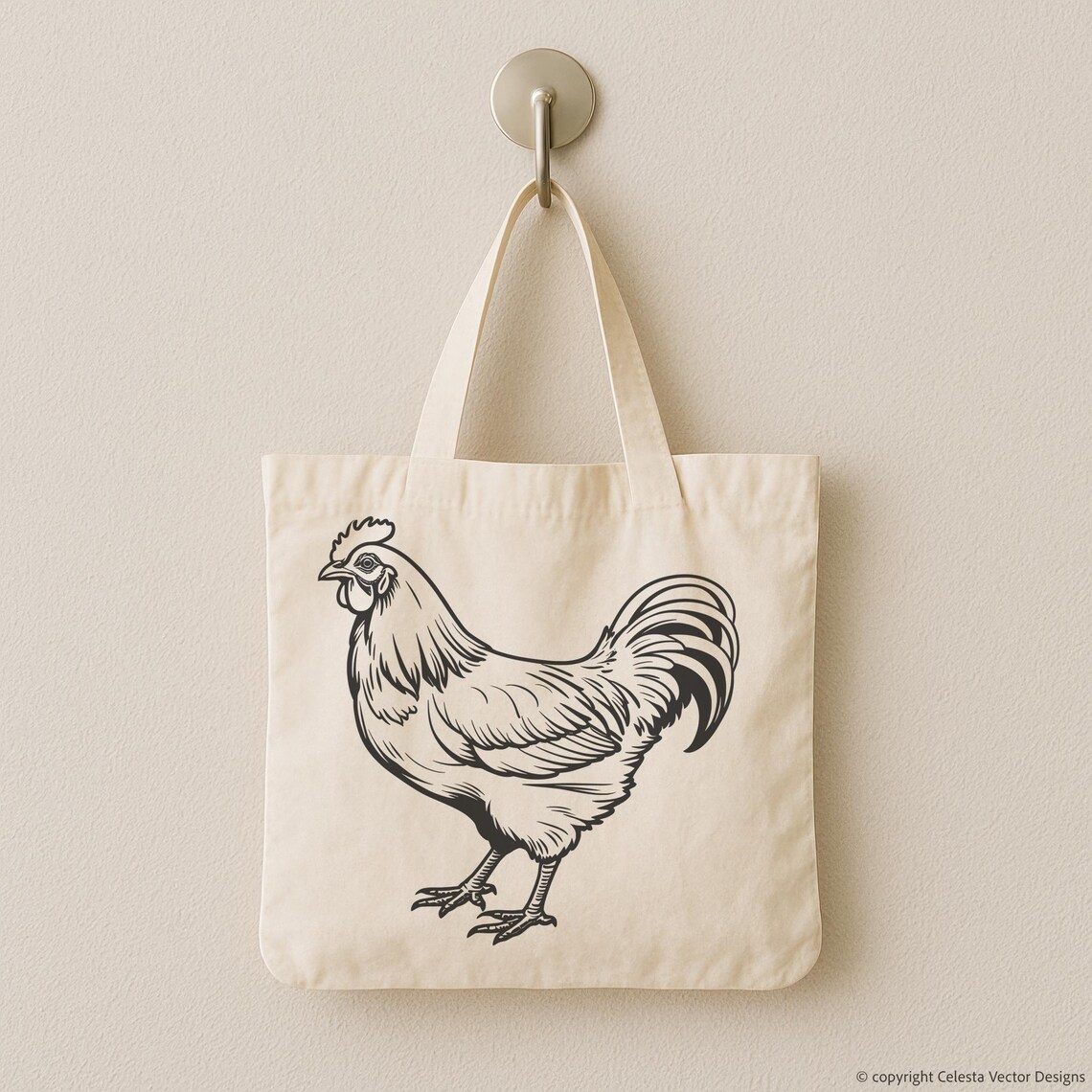 Farm Chicken Vector Clipart Set - 4 Digital Download Images for Cricut ...