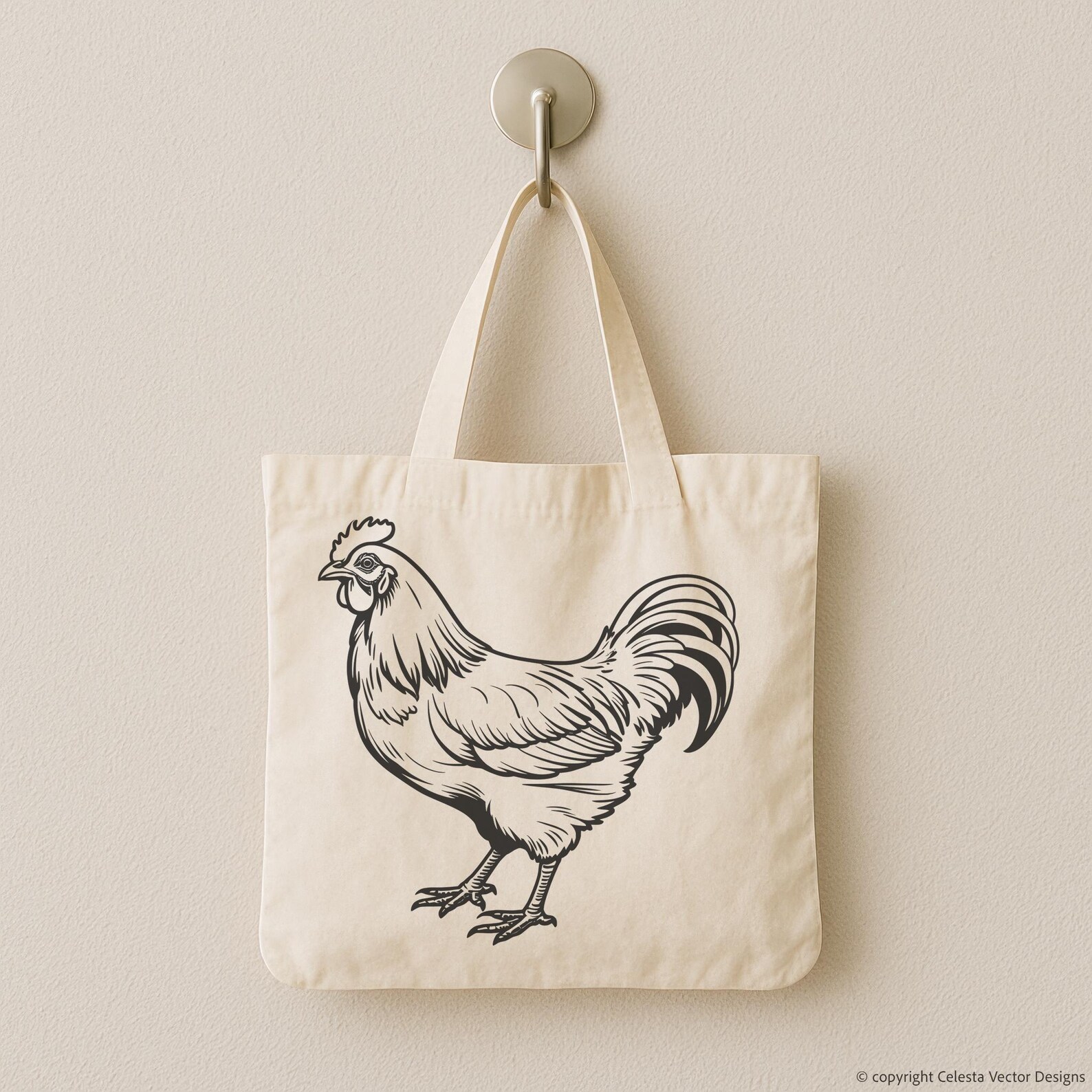 Farm Chicken Vector Clipart Set - 4 Digital Download Images for Cricut ...