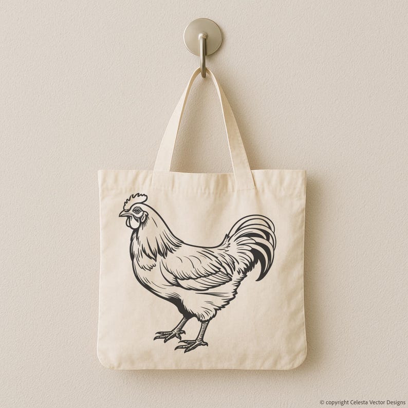 Farm Chicken Vector Clipart Set - 4 Digital Download Images for Cricut ...