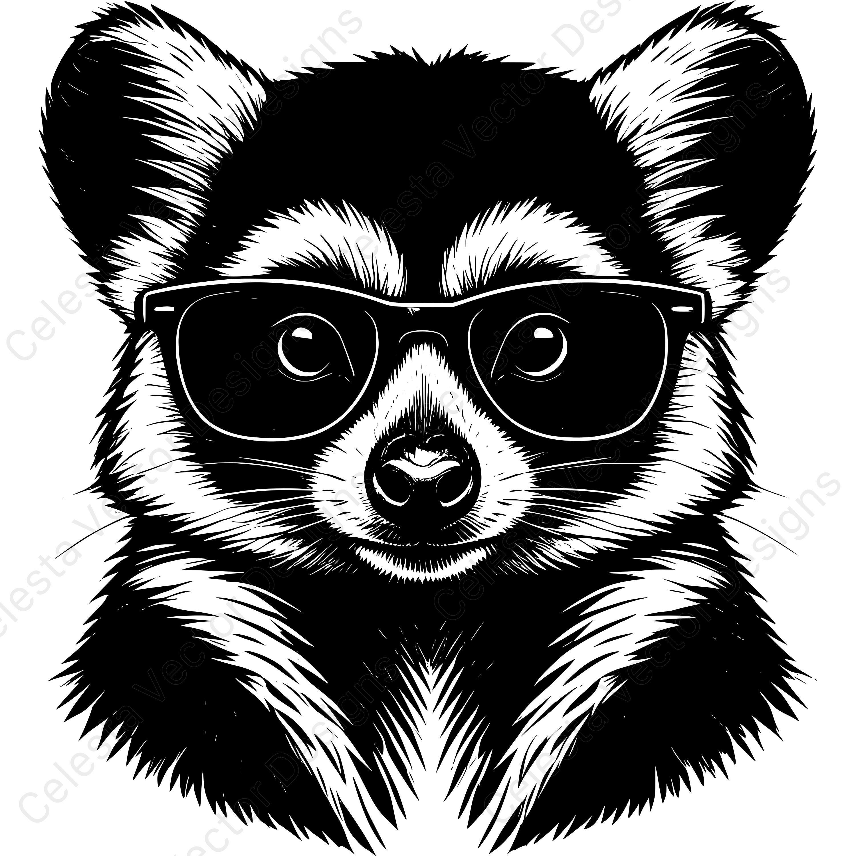 Lemur Portrait Cool Sunglasses Vector Clipart Digital Download 4 Images ...