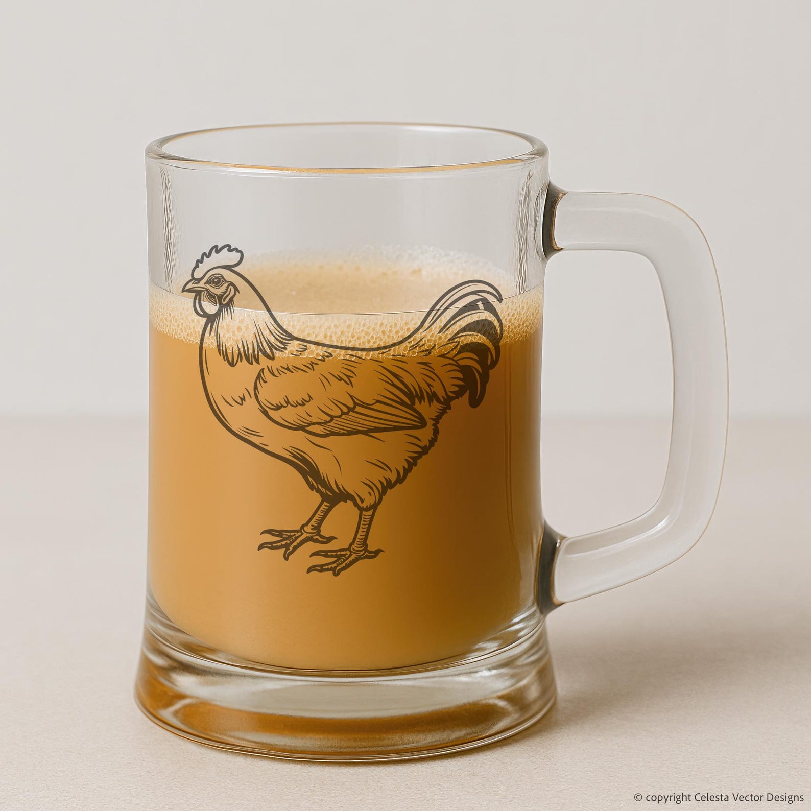 Farm Chicken Vector Clipart Set - 4 Digital Download Images for Cricut ...