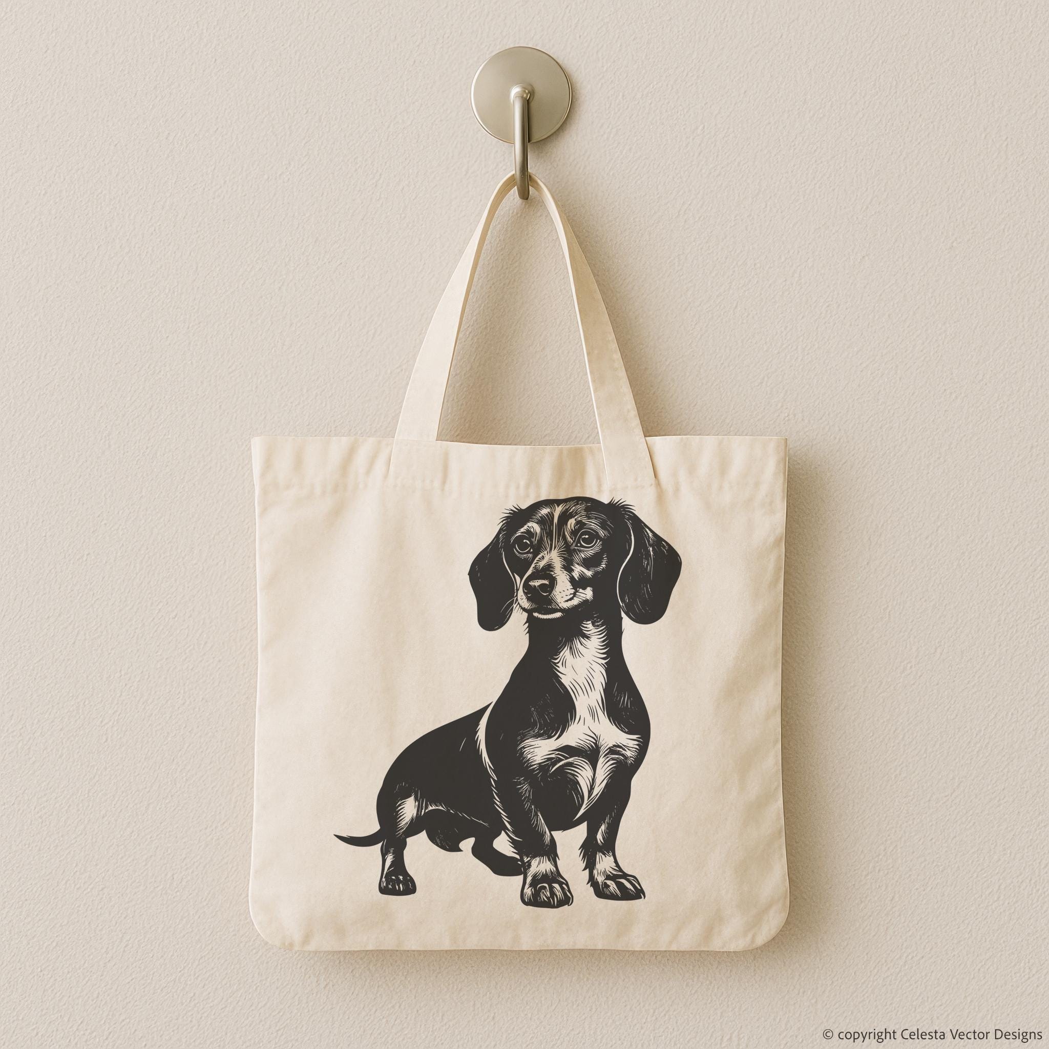 Dachshund Portrait Vector Clipart Set of 4 Digital Download for Cricut ...