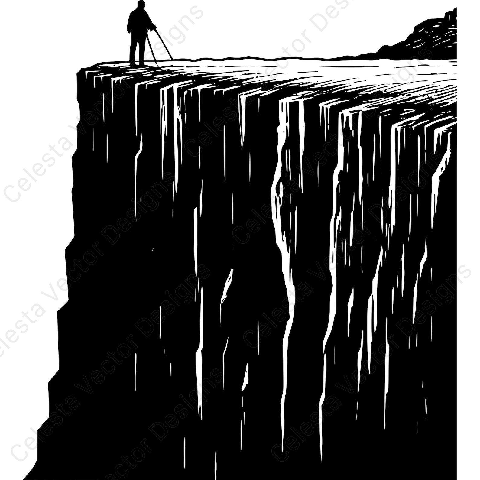 Cliff Edge Vector Clipart Digital Download 4 Images Svg Png Jpg Pdf Eps ...