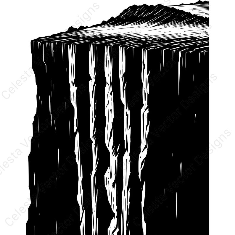 Cliff Edge Vector Clipart Digital Download 4 Images Svg Png Jpg Pdf Eps ...