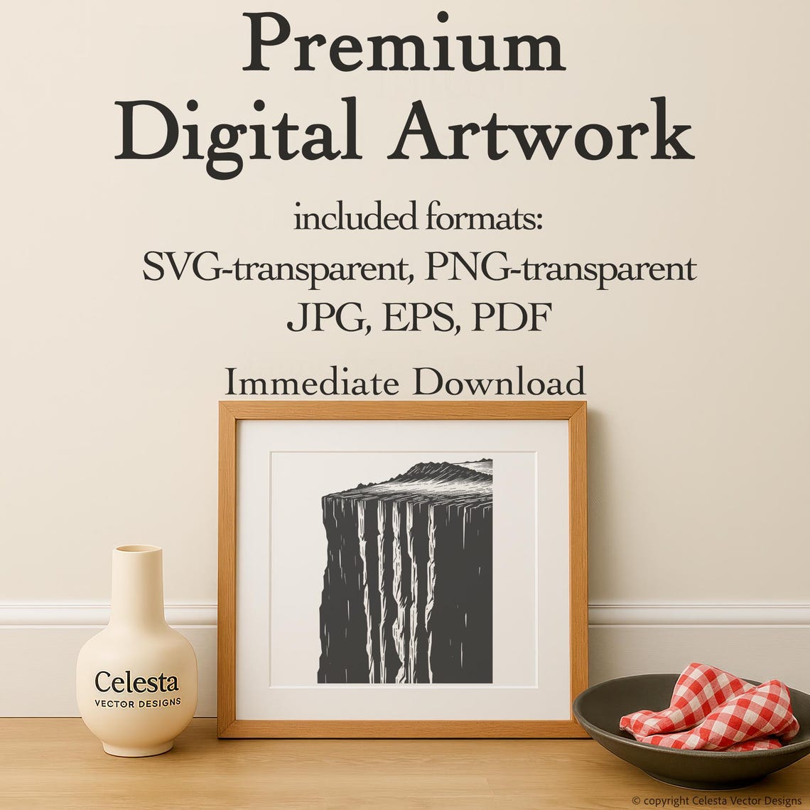 Cliff Edge Vector Clipart Digital Download 4 Images Svg Png Jpg Pdf Eps ...