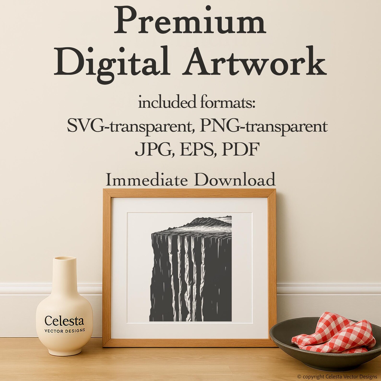 Cliff Edge Vector Clipart Digital Download 4 Images Svg Png Jpg Pdf Eps ...