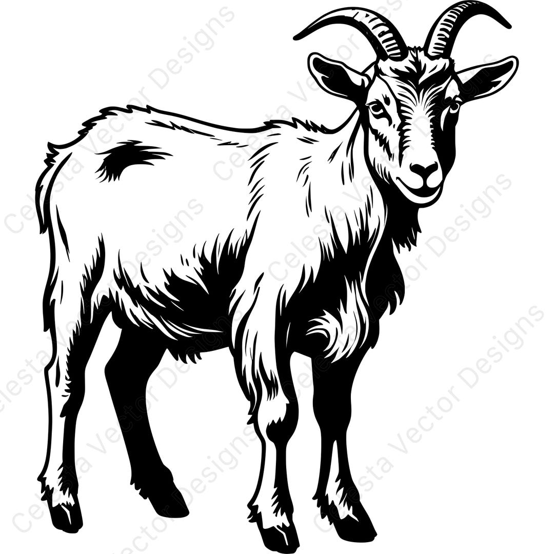 Farm Goat Clipart Set - 4 Vector Images for Cricut & Silhouette ...