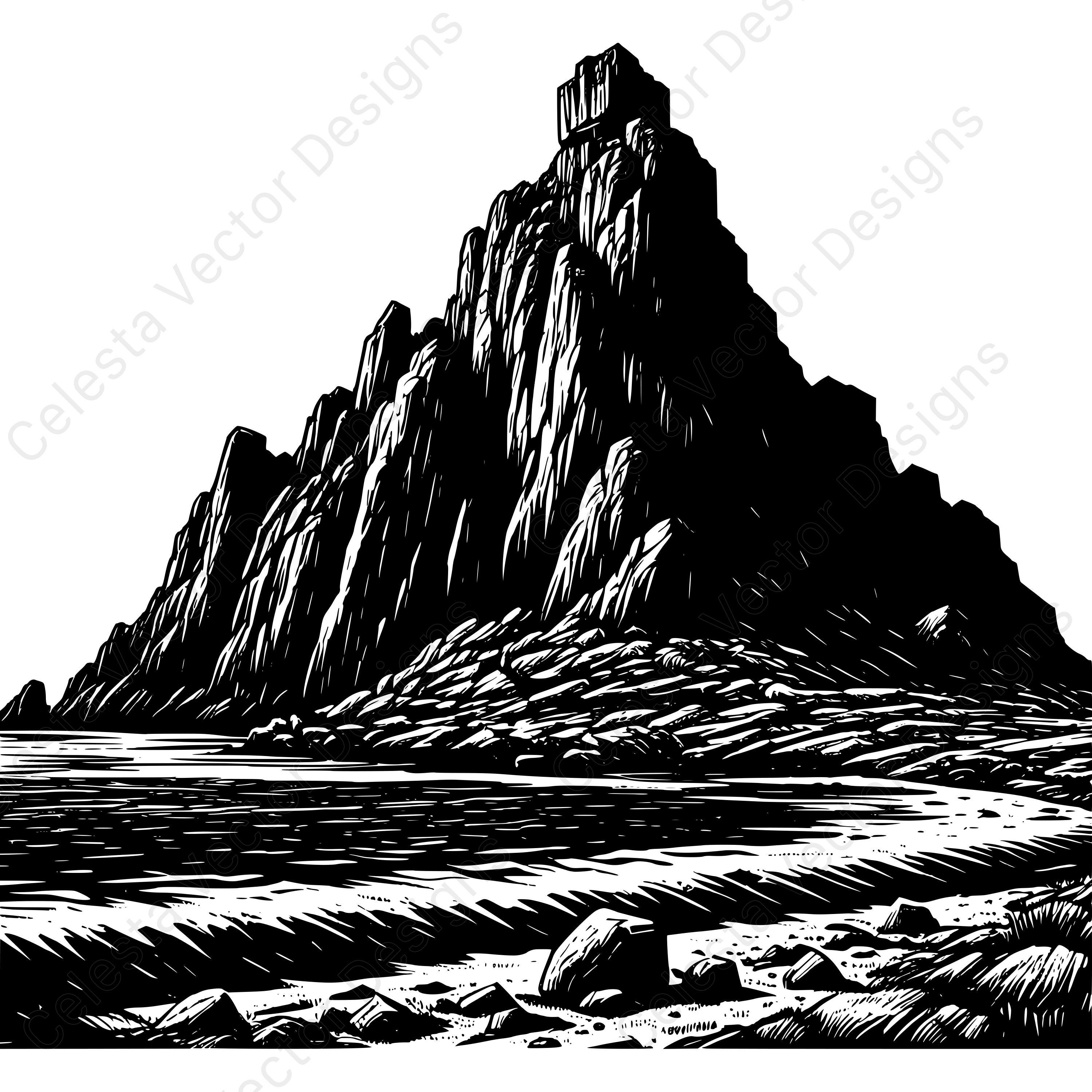 Rocky Outcrop Vector Clipart Digital Download - 4 Images in Svg, Png, Jpg, Pdf, Eps for Cricut ...
