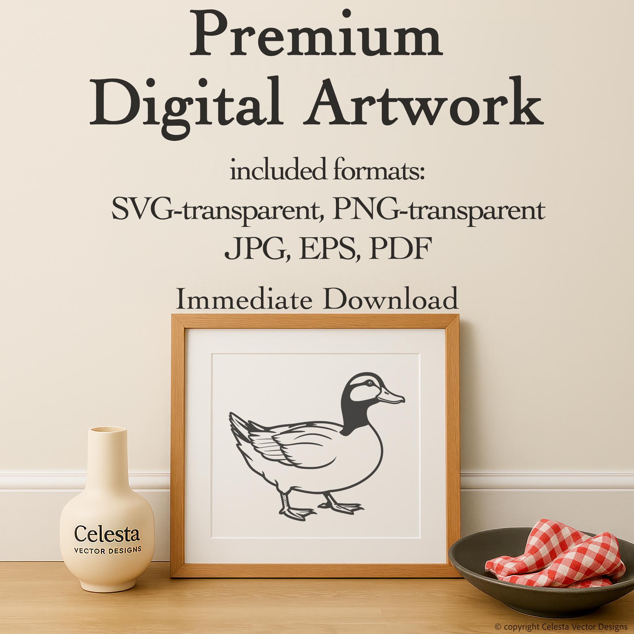 Farm Duck Vector Clipart Digital Download - 4 Images Svg Png Jpg Pdf ...