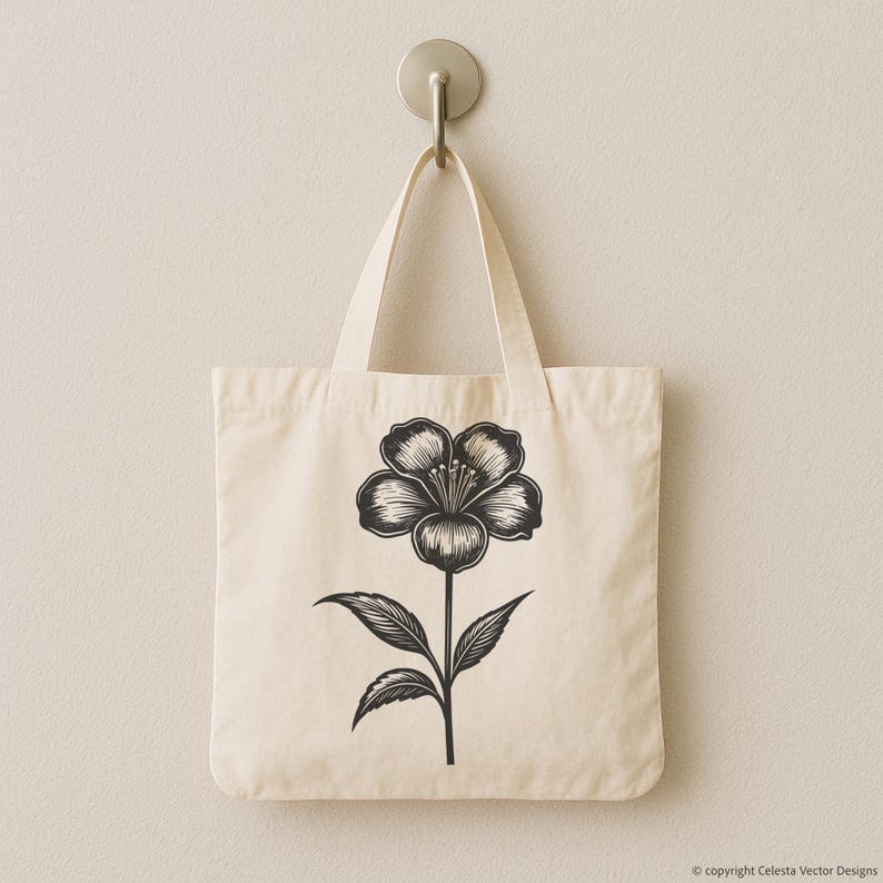 Violet Flower Vector Clipart Digital Download - 4 Svg Images for Cricut ...