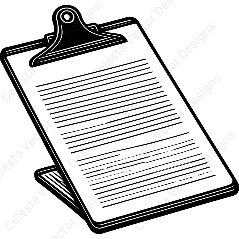 Clipboard Vector Clipart Digital Download - 4 Images in Svg, Png, Jpg ...
