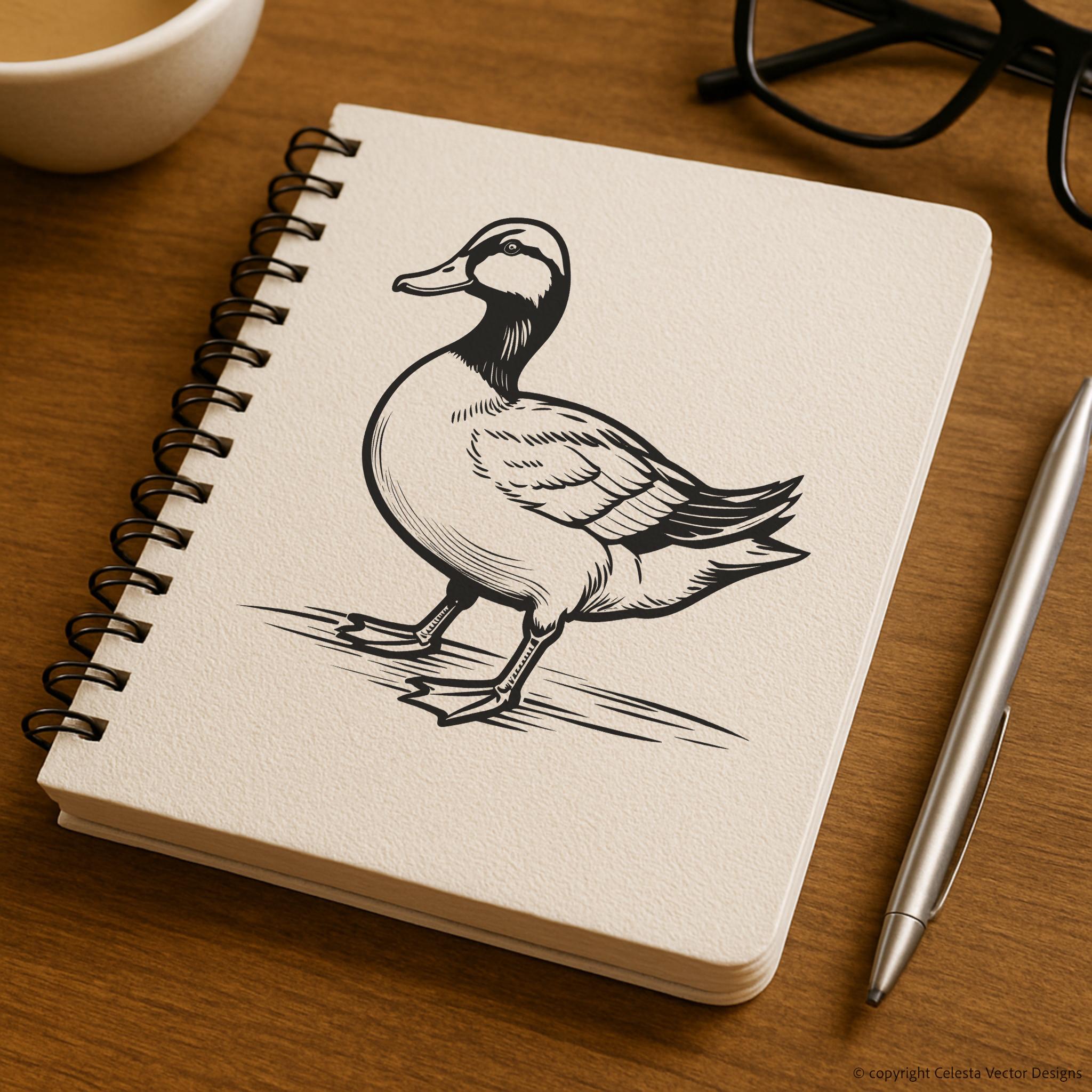 Farm Duck Vector Clipart Digital Download - 4 Images Svg Png Jpg Pdf ...