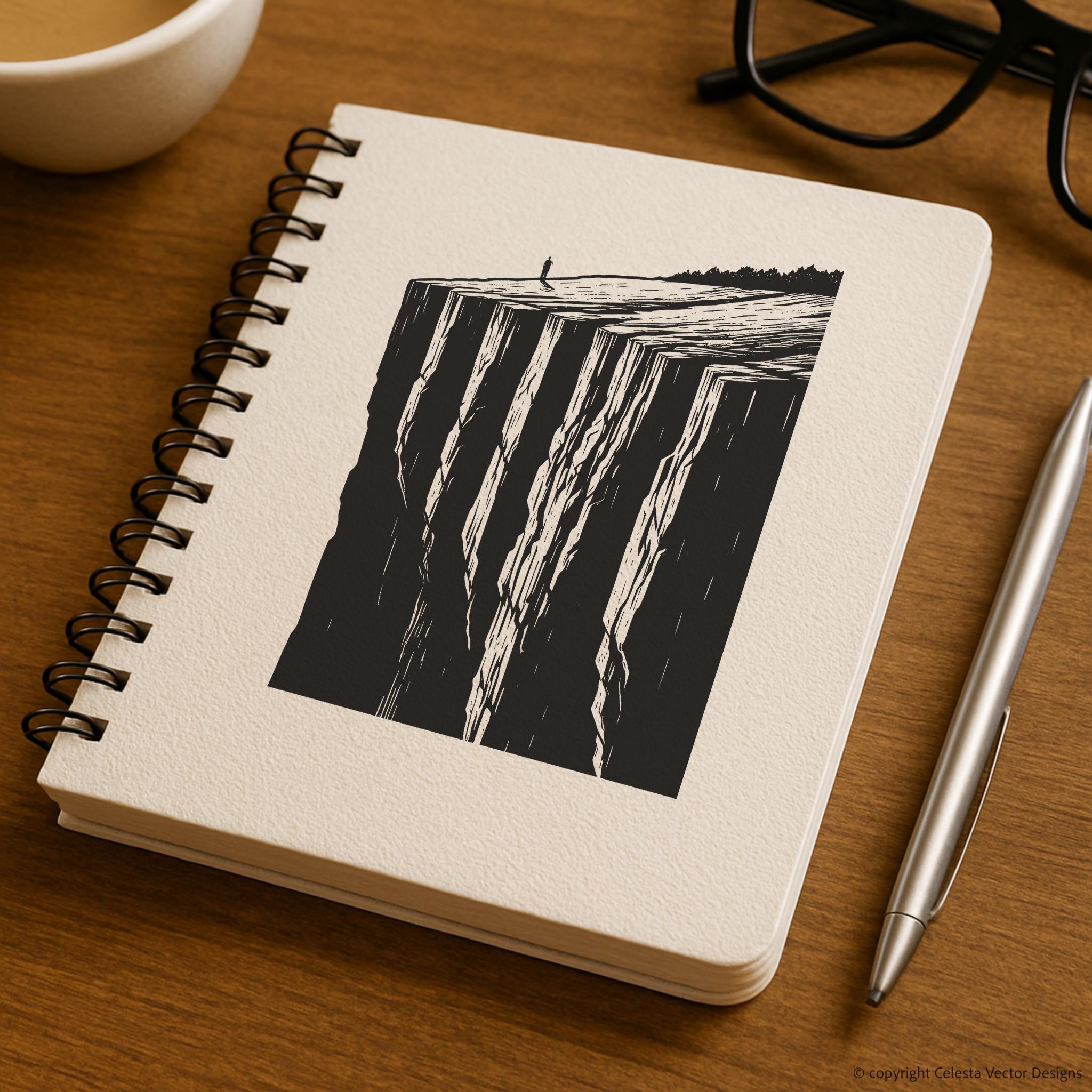 Cliff Edge Vector Clipart Digital Download 4 Images Svg Png Jpg Pdf Eps ...