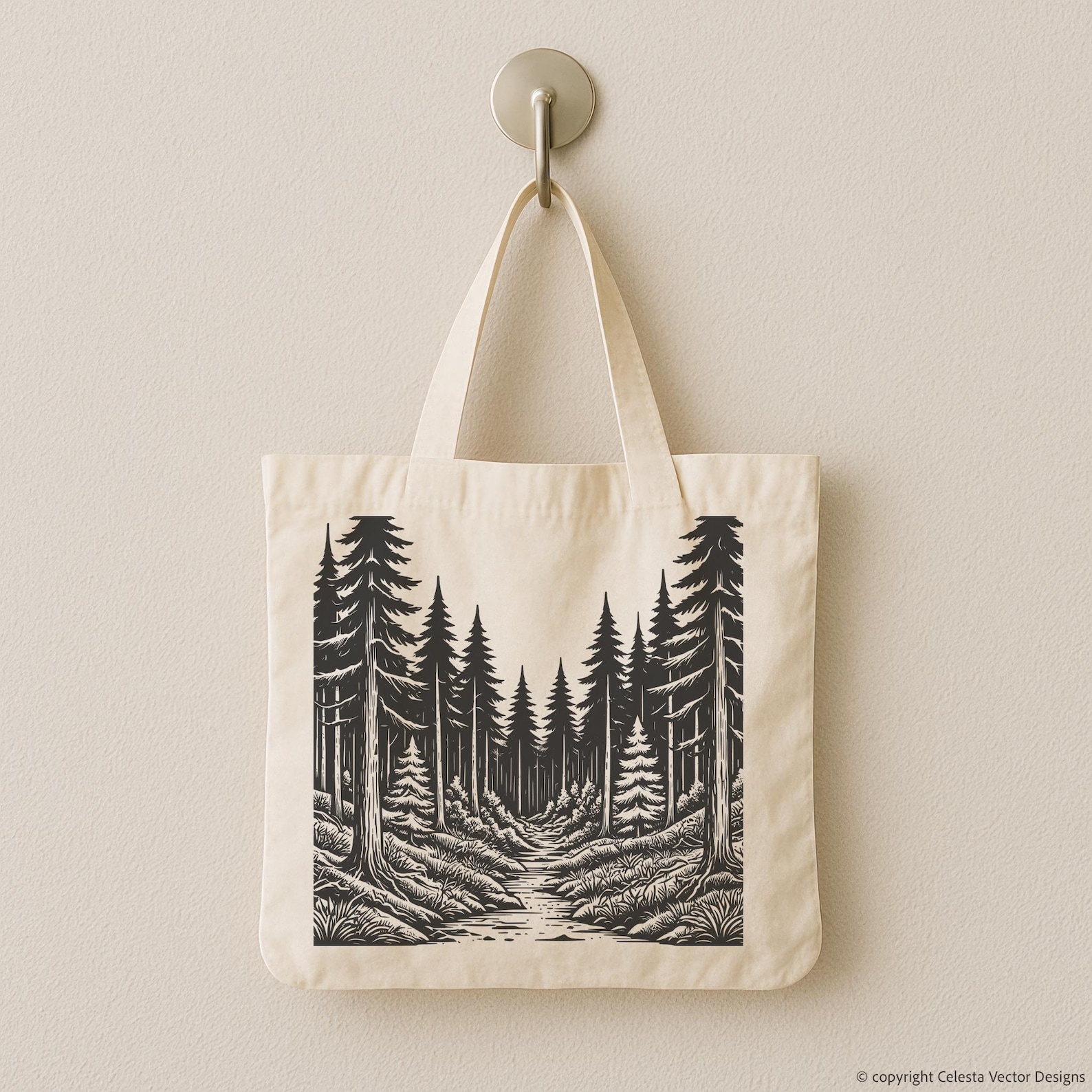 Forest Scape Vector Clipart Digital Download - 4 Images Svg Png Jpg Pdf ...