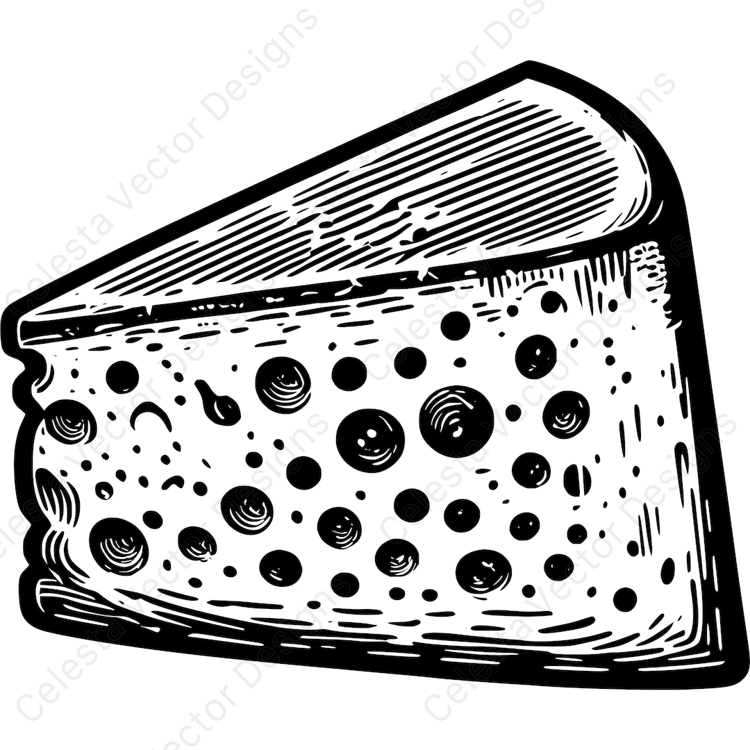 Cheese Wedge Clipart Set of 4 Images, Vector Digital Download for ...
