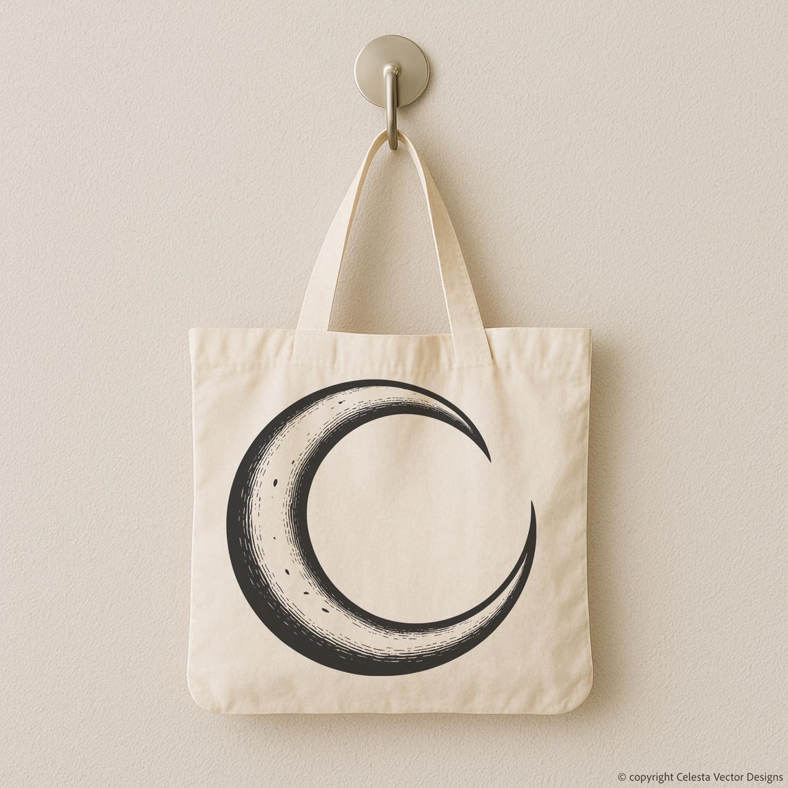 Crescent Moon Clipart Set of 4 Digital Download Svg Vector Files for ...