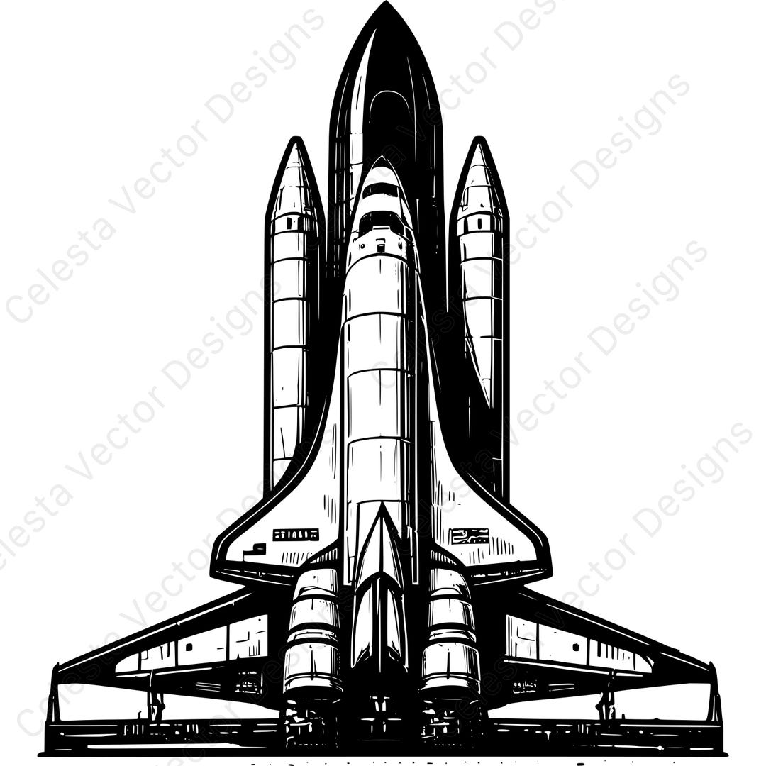 Space Shuttle Clipart Vector Digital Download - 4 Svg Png Jpg Pdf Eps ...