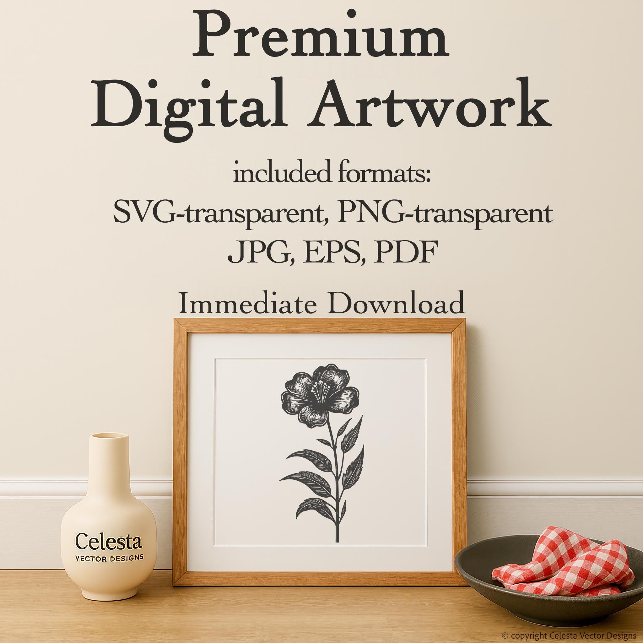 Violet Flower Vector Clipart Digital Download - 4 Svg Images for Cricut ...