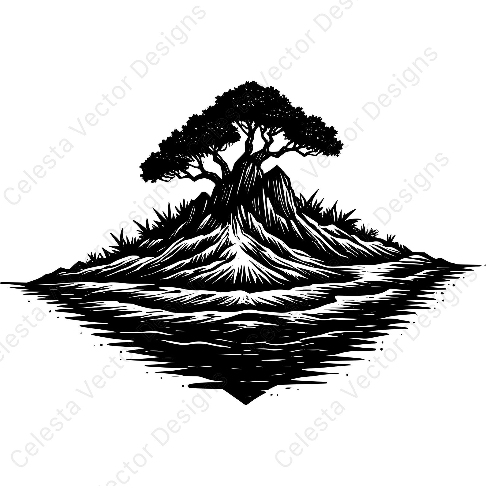 Island Vector Clipart Digital Download - 4 Images in Svg, Png, Jpg, Pdf ...