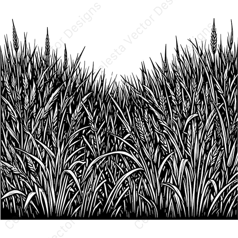 Meadow Grass Vector Clipart Digital Download - 4 Images for Cricut ...