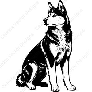 Siberian Husky Vector Clipart Digital Download - 4 Images in Svg, Png ...