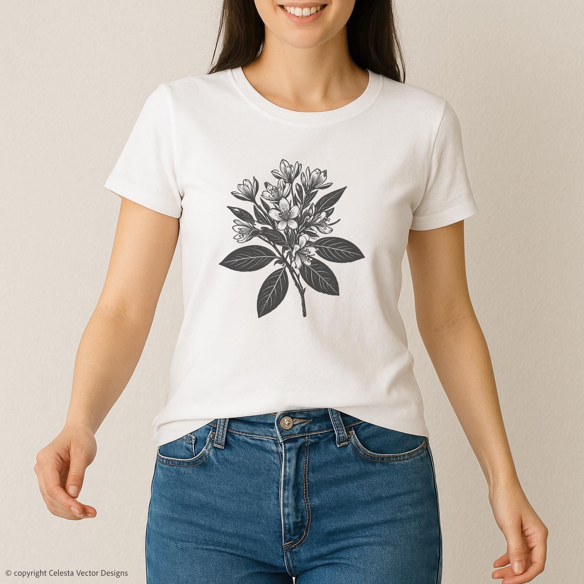 Serviceberry Bloom Vector Clipart - 4 Digital Download Images for ...
