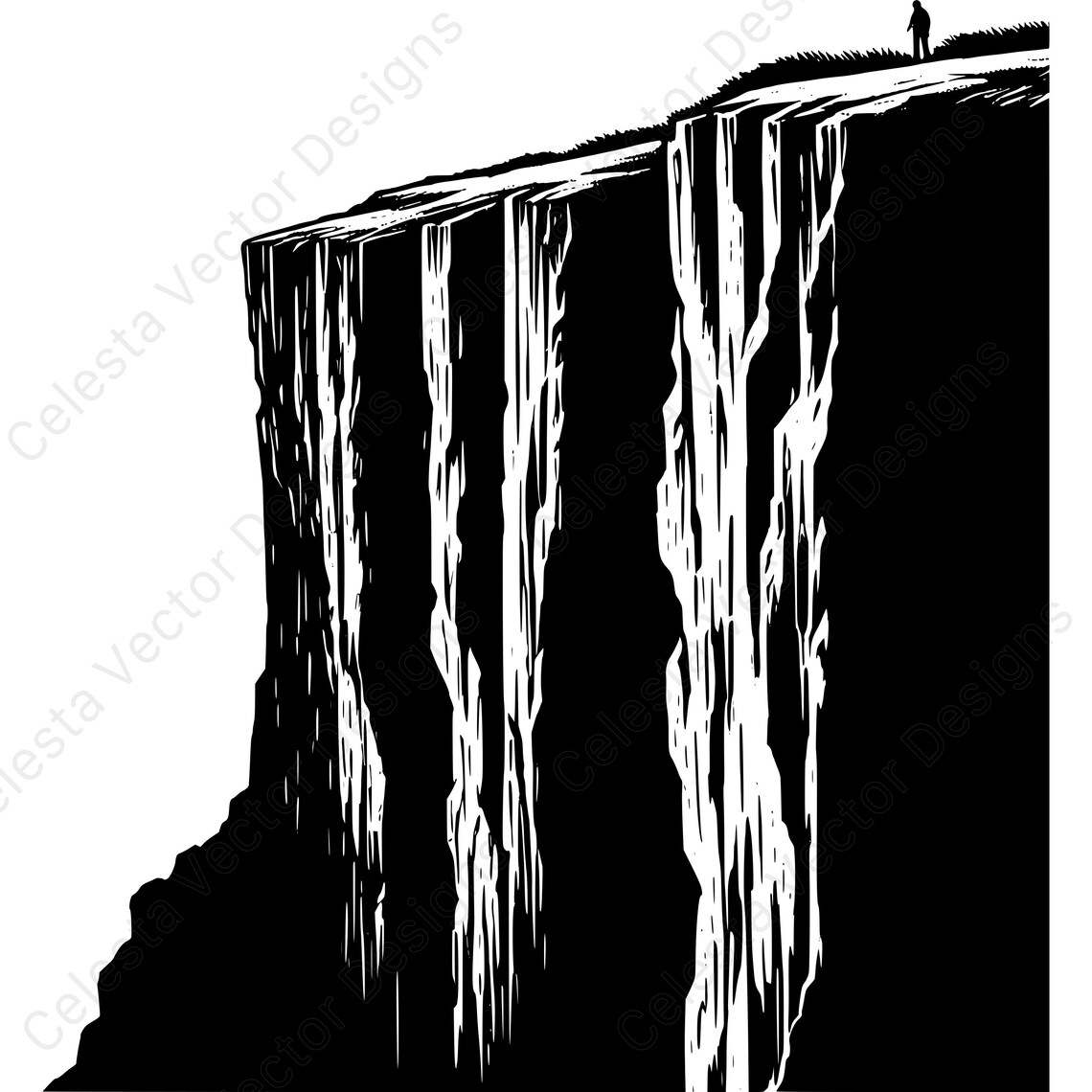Cliff Edge Vector Clipart Digital Download 4 Images Svg Png Jpg Pdf Eps ...