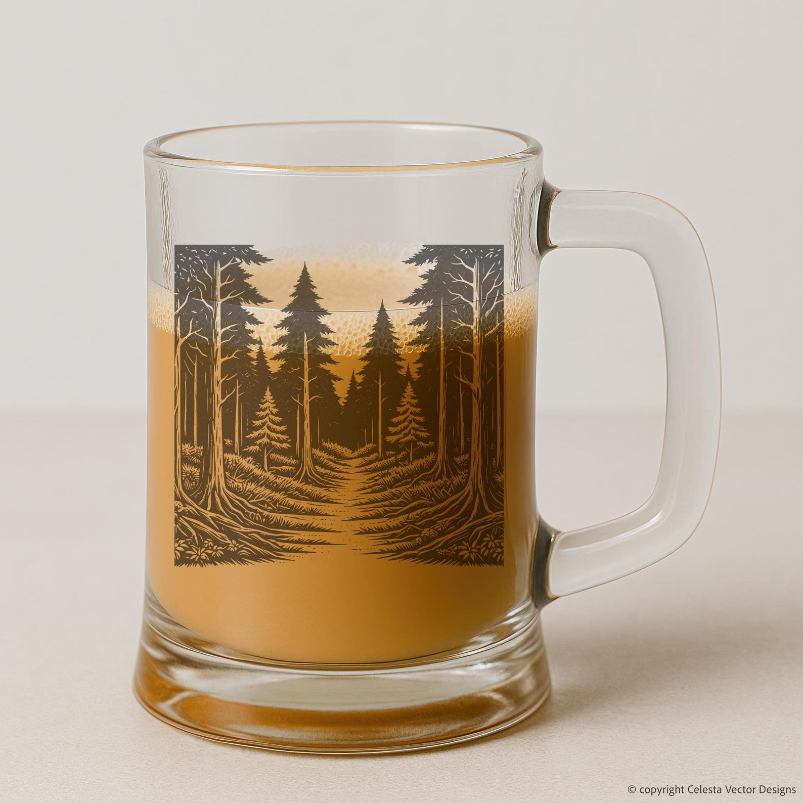 Forest Scape Vector Clipart Digital Download - 4 Images Svg Png Jpg Pdf ...
