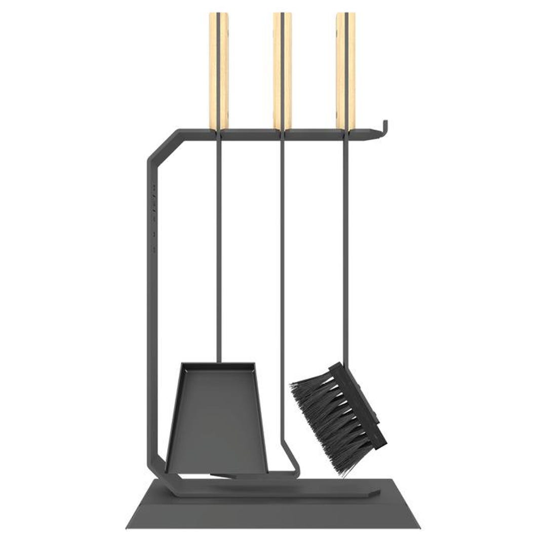 Scandinavian-style Fireplace Tool Set, Perfectly Suited to a Modern ...