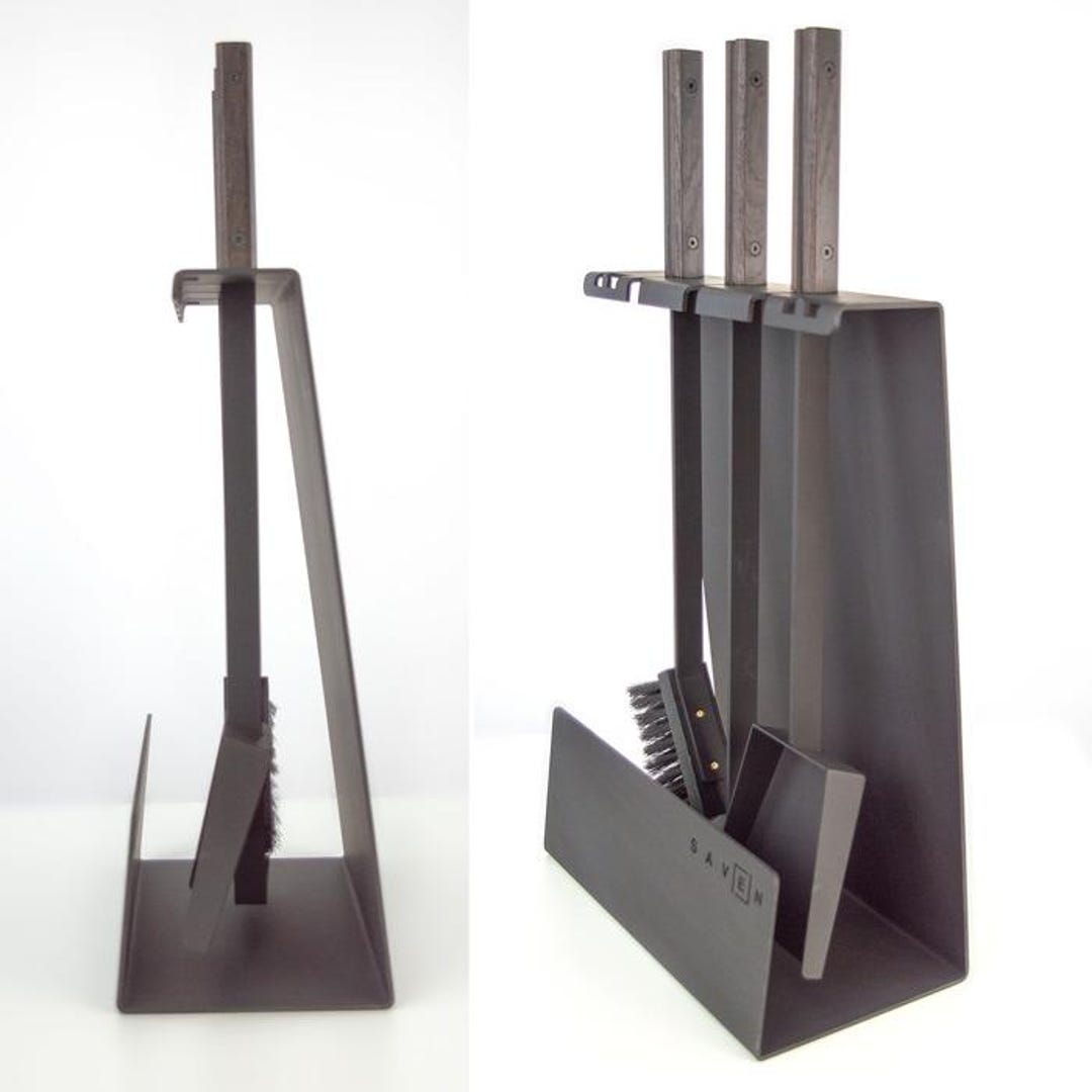 Scandinavian Fireplace Tools Set – Modern Functional Design With Wooden ...