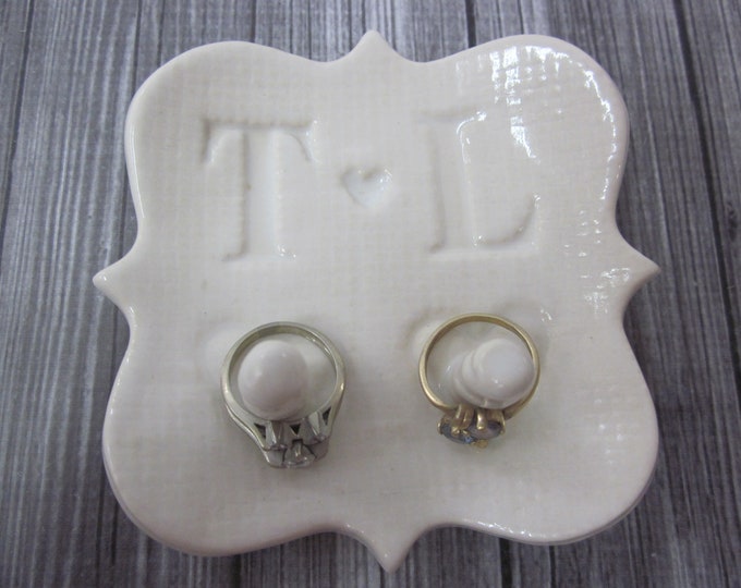Wedding Ring Holder, Bridal Shower Gift, Engagement Present, Ring Dish ...
