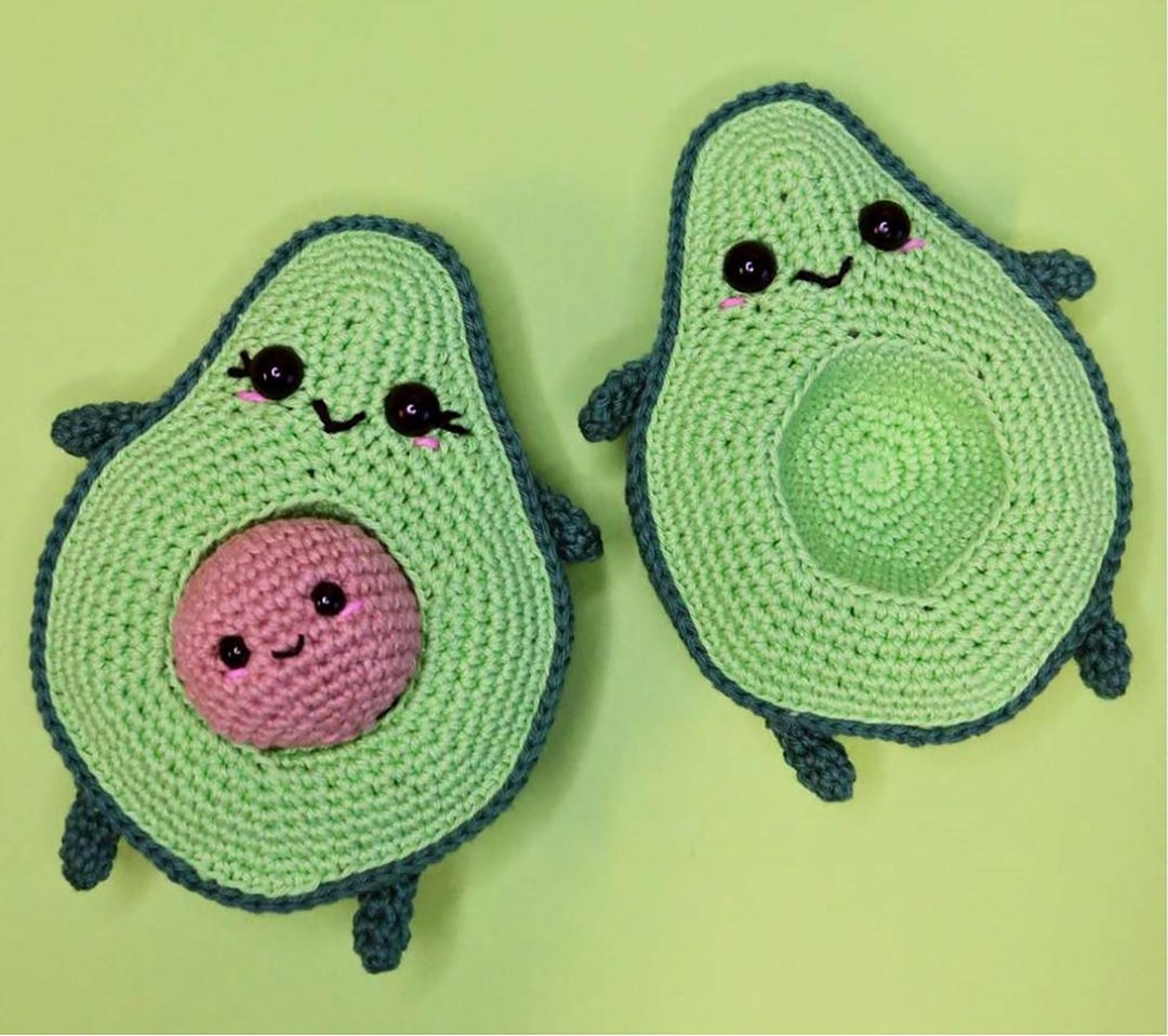 Avocado Family Crochet Pattern – Cute Amigurumi Avocados PDF – Fruit ...