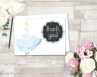 Cinderella Thank You Card - Etsy