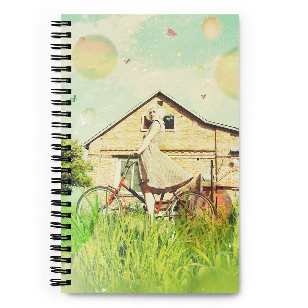 Bicycle Girl in Spring Notebook / Journal / Sketchbook 5.5" X 8.5 ...