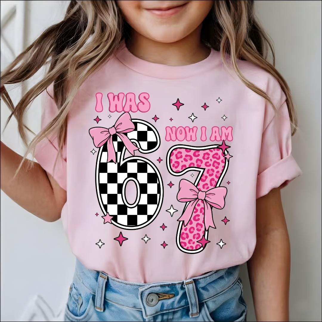 I Was 6 Now I Am 7 PNG SVG, Funny 7th Birthday Sublimation, Viral Six ...