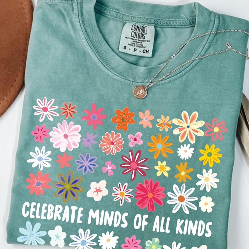 Floral Celebrate Minds of All Kinds Png, Autism Awareness ...