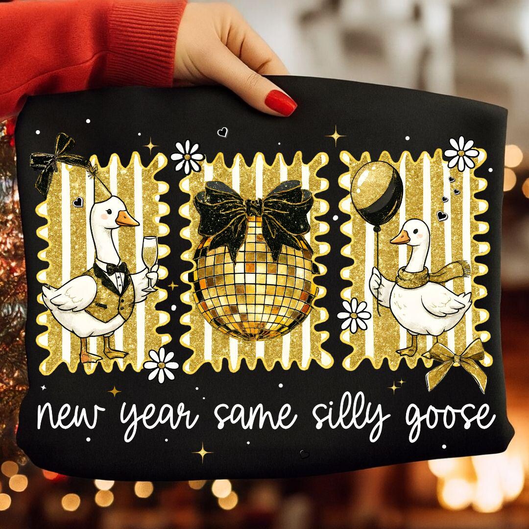 New Year Silly Goose PNG, NYE Party Apparel, Goose Sublimation, Festive ...
