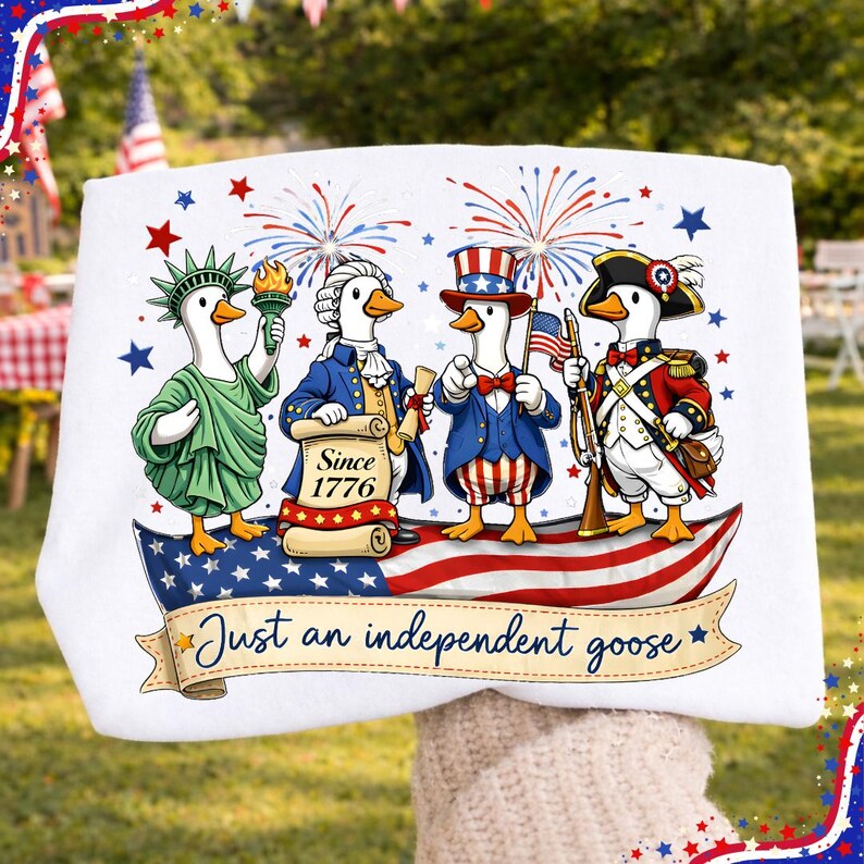 250th America Anniversary PNG, Just an Independent Goose PNG, Silly ...