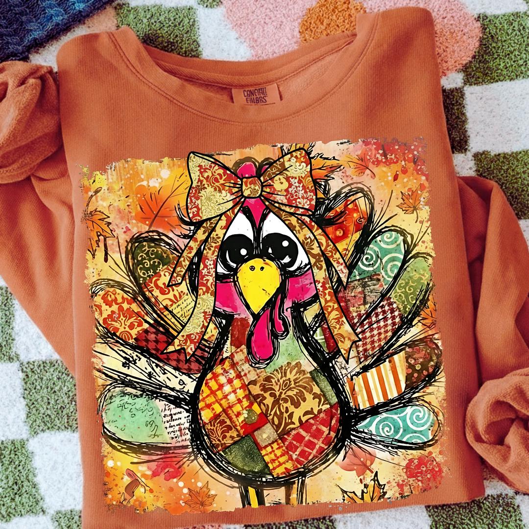 Thanksgiving Gobble Coquette PNG, Preppy Turkey PNG, Thanksgiving ...