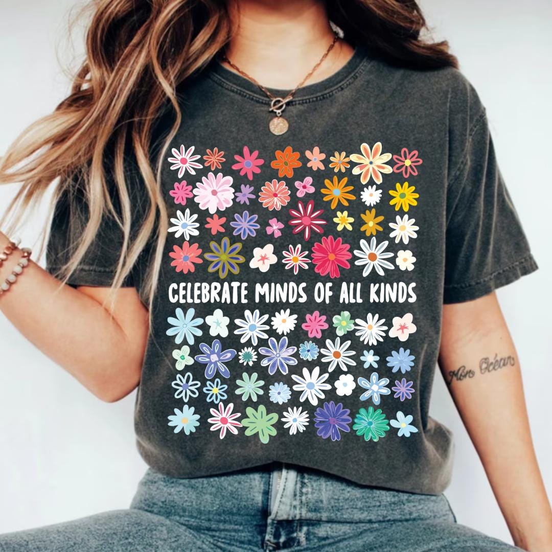 Floral Celebrate Minds of All Kinds Png, Autism Awareness ...