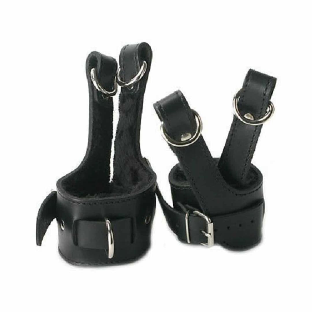 Heavy Duty Leather Suspension Cuffs – Padded Ankle or Wrist Restraints ...