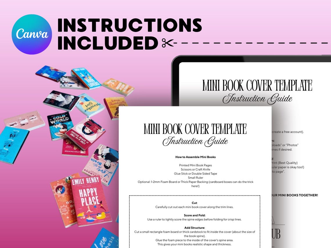 Editable Mini Book Covers for Dollhouses, TBR Jars & Reading Journals ...