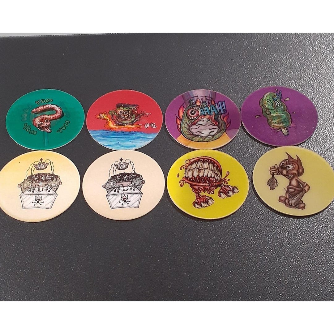 90's Milk Cap POGS With Magic Motion 3D Image Lot of 8 Pogs Vintage ...